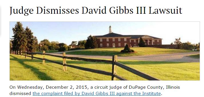 While the Board of Bill Gothard’s Former Ministry, IBLP, Claims Judge ...