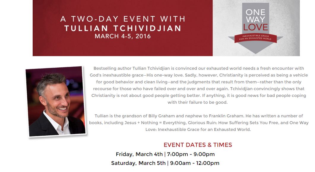 Tullian Tchividjian is Back, Fully Endorsed by His Pastor, Kevin Labby ...