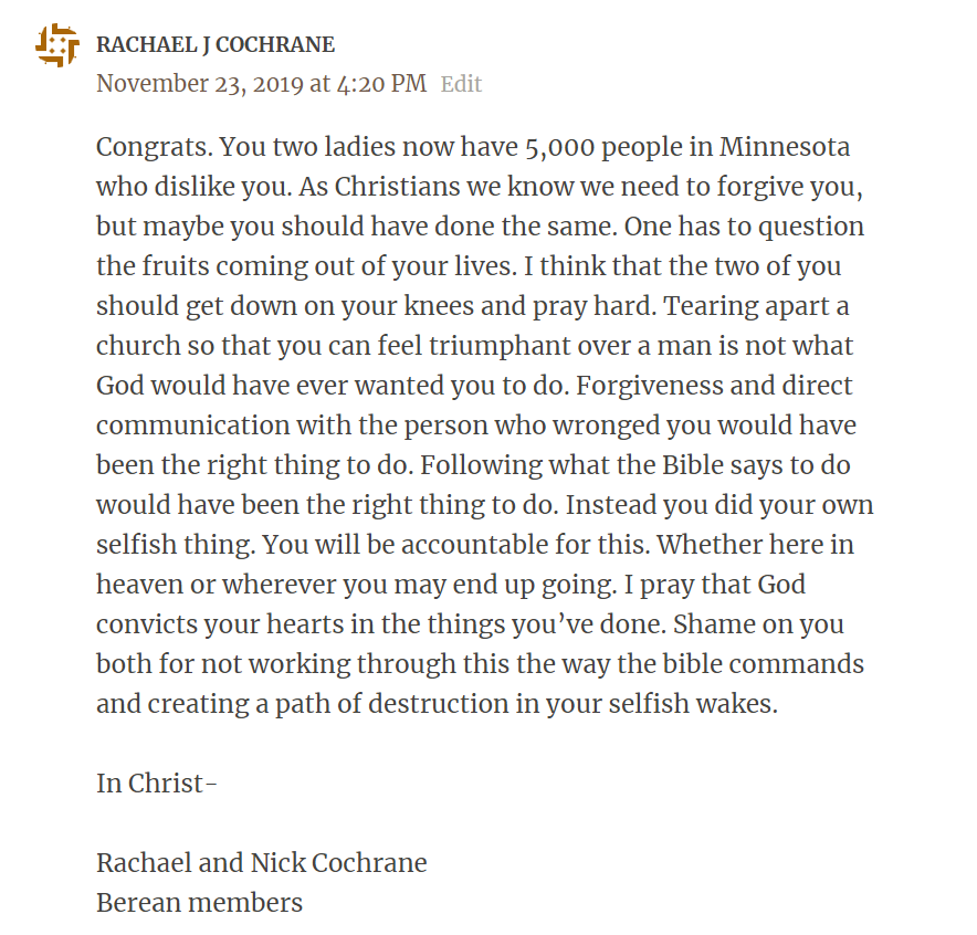 Update on Dr. Wes Feltner of Berean Baptist and Clergy Sexual ...